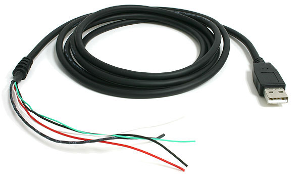 USB 2.0 Cable - Bare Wires