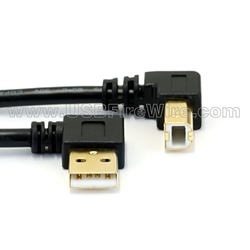 USB Right Angle USB A to B - 877.522.3779 - USBFireWire.com